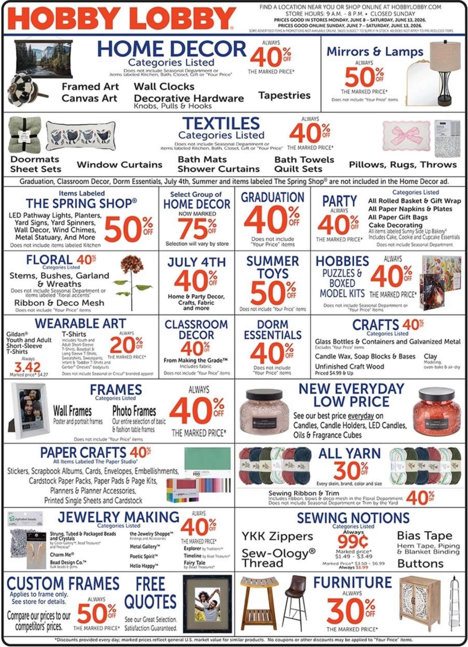 Hobby Lobby Weekly Ad (6/7/26 - 6/13/26) Preview